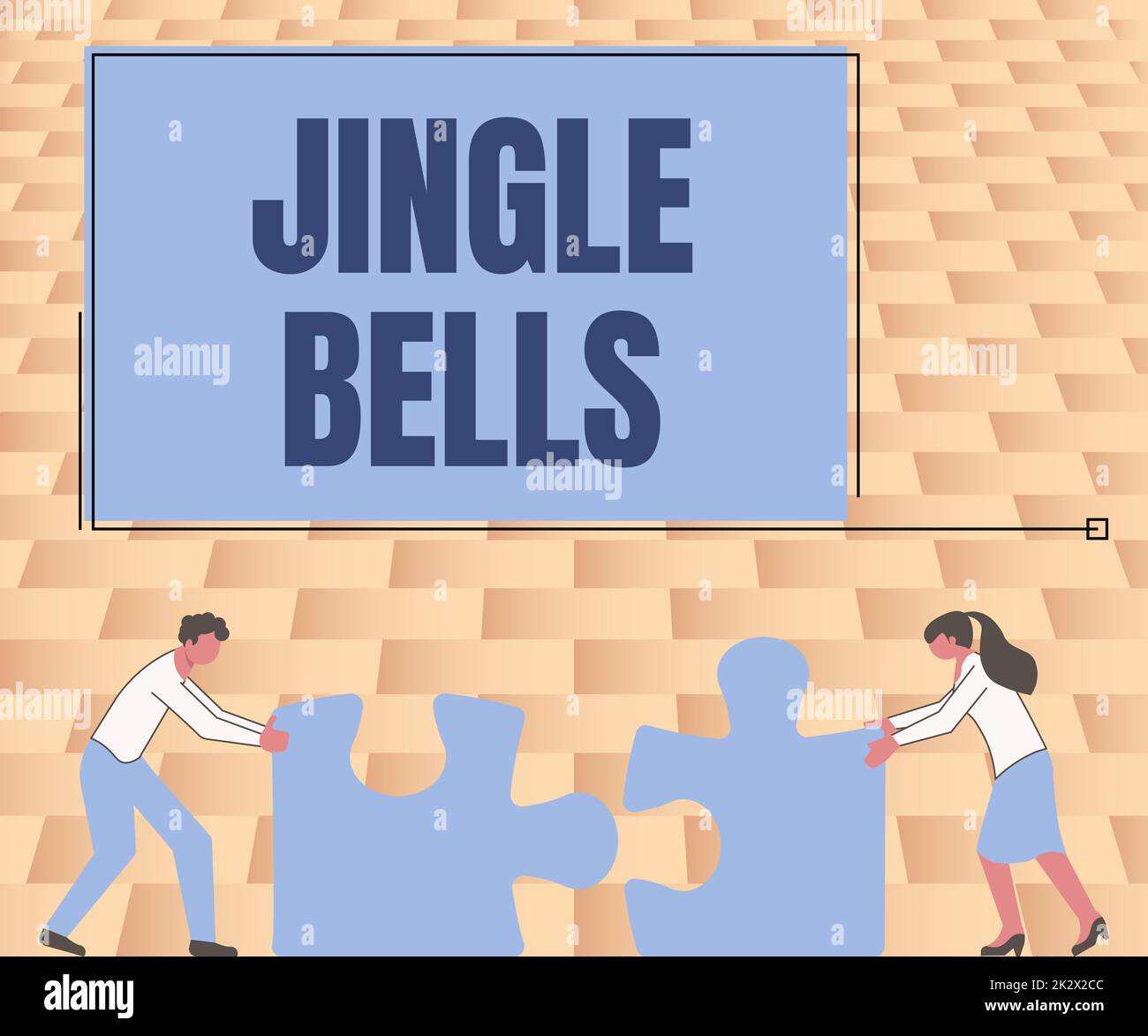 Textzeichen mit Jingle Bells. Geschäftsübersicht die berühmtesten ...