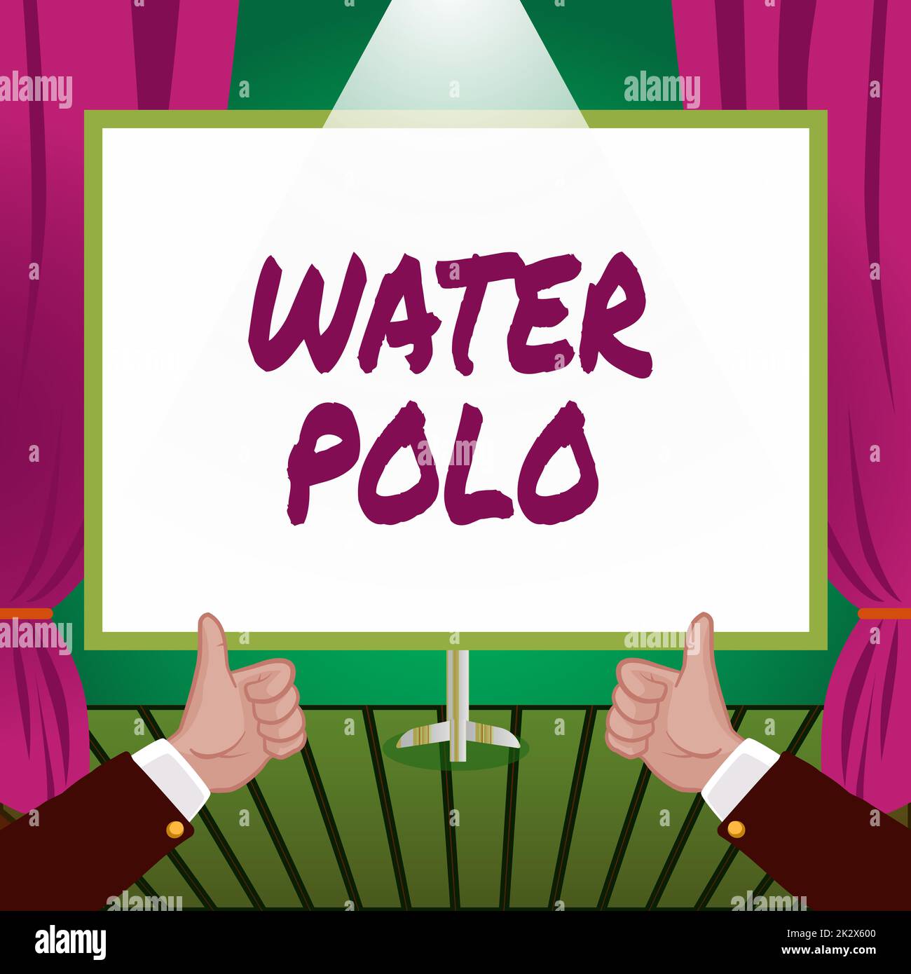 Konzeptionelle Bildunterschrift Water Polo. Konzeptfoto-Wettkampfsport ...