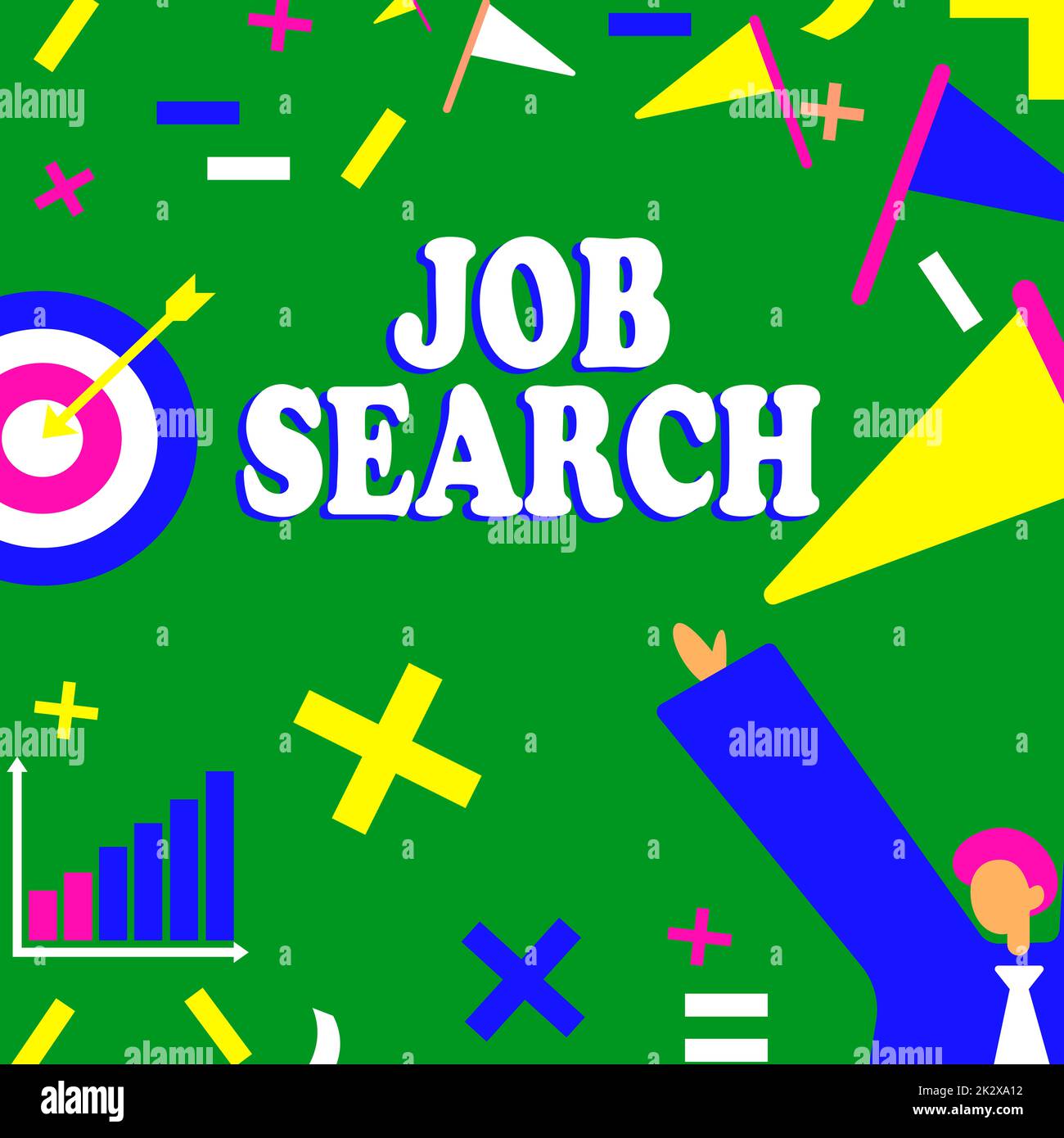 Konzeptionelle Darstellung - Stellensuche. Geschäftsübersicht ein Akt ...