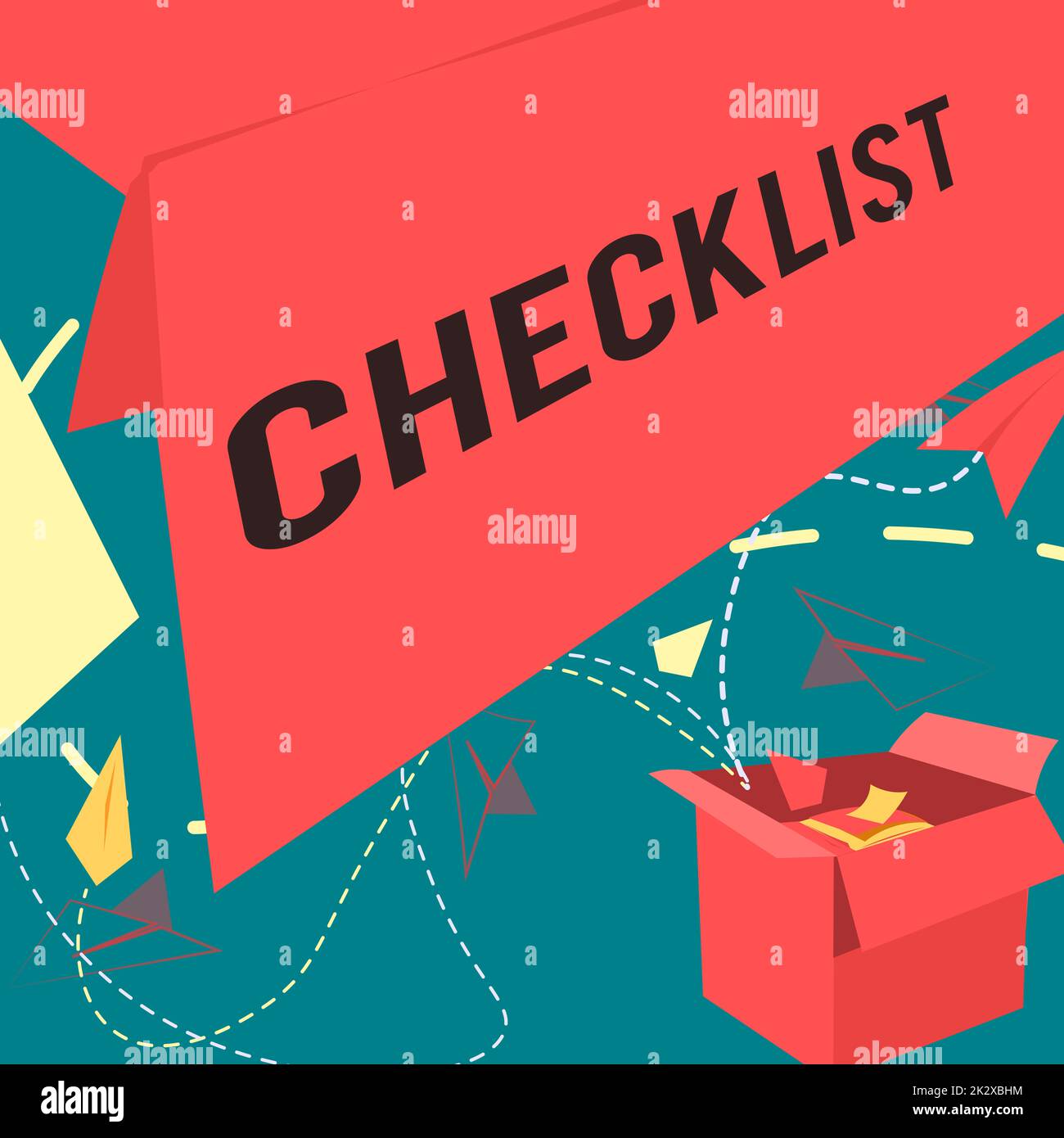 Konzeptionelle Beschriftung Checkliste. Wort für Liste der ...