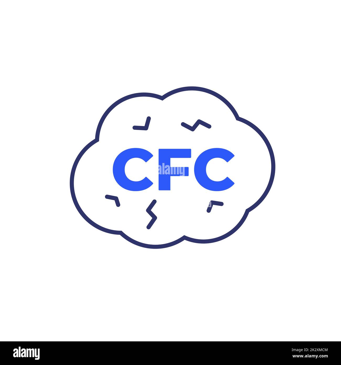 FCKW- oder Freon-Gas-Symbol mit einer Wolke Stock-Vektorgrafik - Alamy