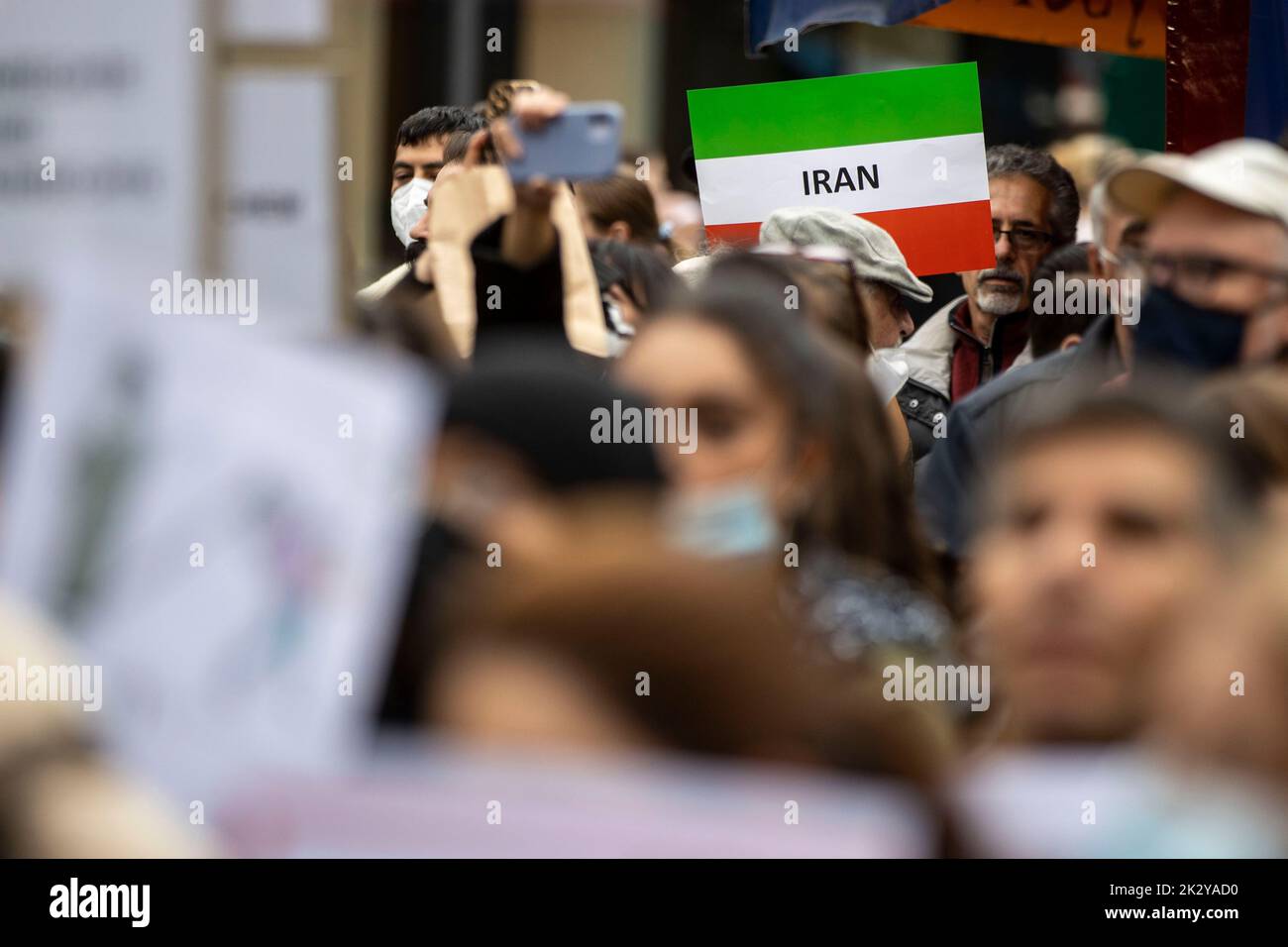 Essen, Deutschland. 23. September 2022. Nach dem Tod des Iraners Mahsa ...