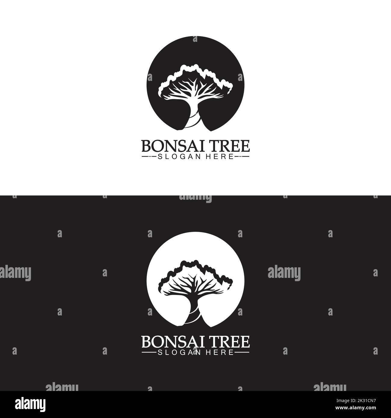 Logo bonsai Stock-Vektorgrafiken kaufen - Alamy