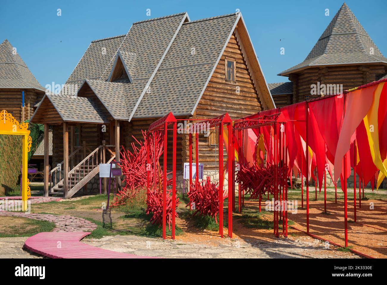 Stadt Zadonsk, Region Lipetsk, Russland - 20. August 2021: Ein ...