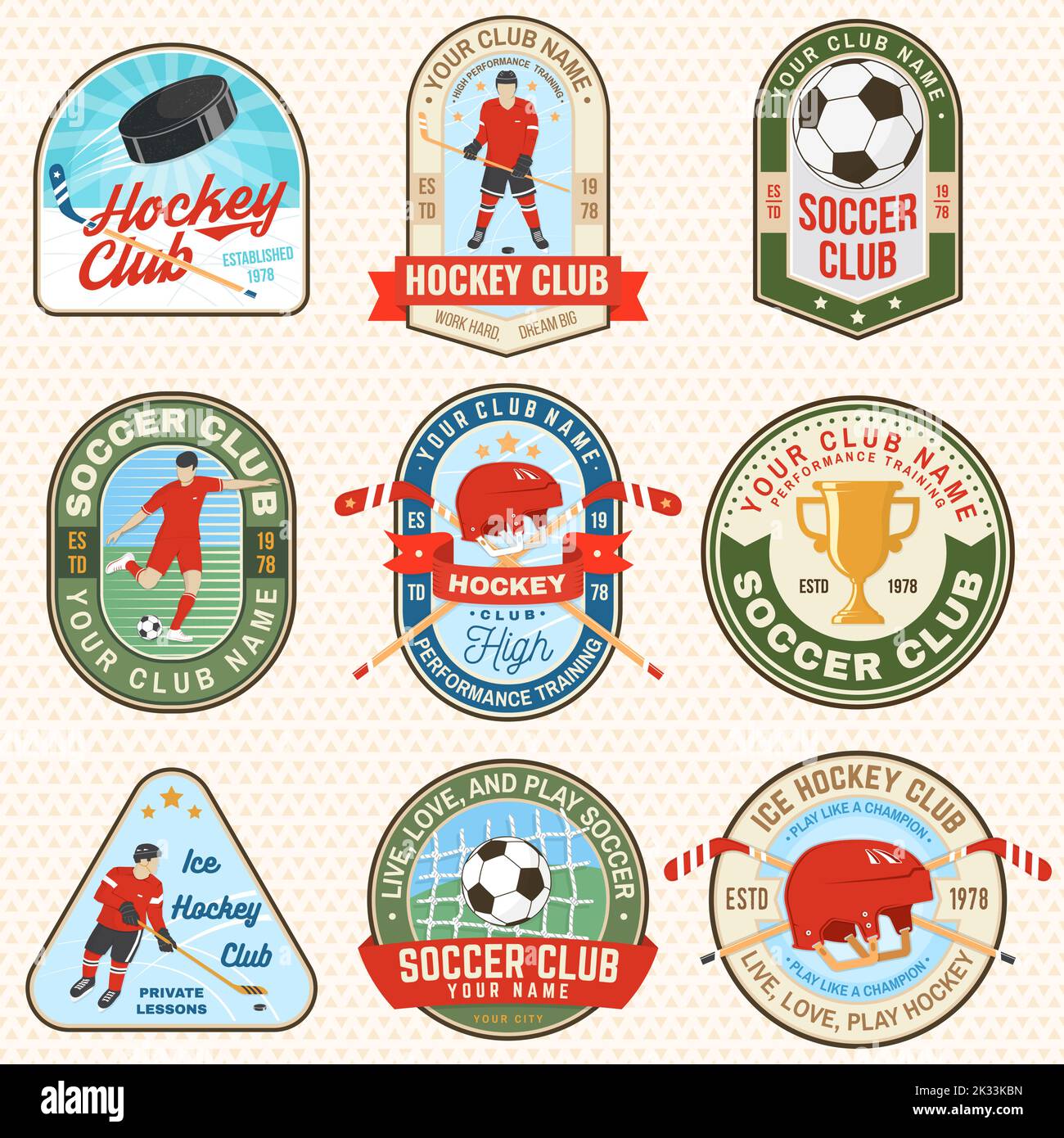 Logo des Eishockey-Clubs und des Fußballclubs, aufgesticktes Abzeichen ...