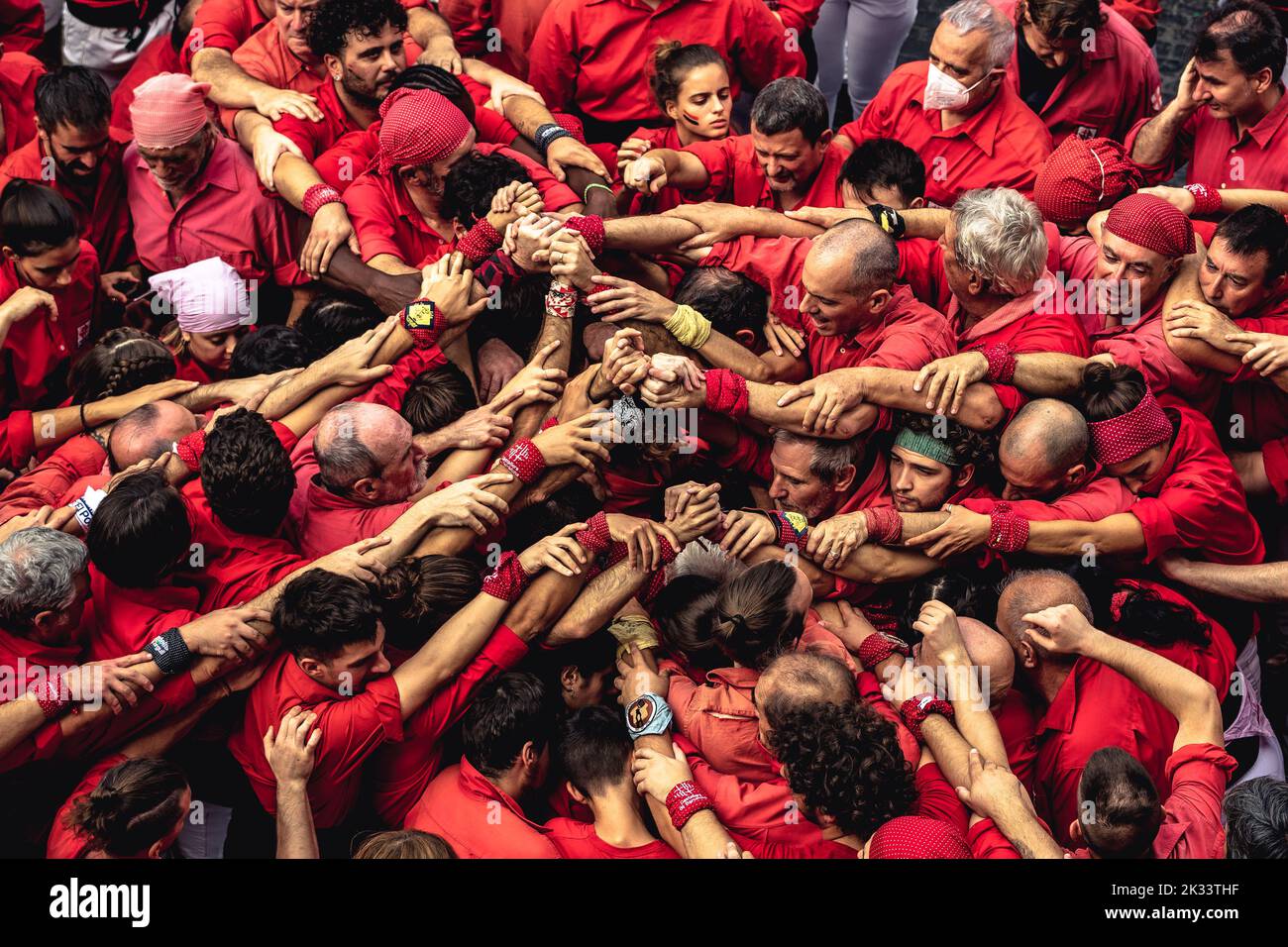 Barcelona, Spanien. 24. September 2022. Die 'Castellers de Barcelona ...