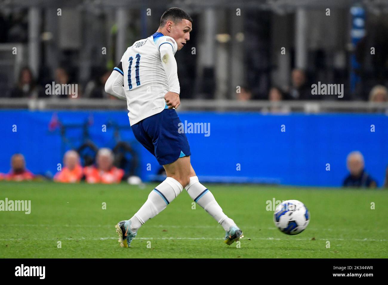 Phil Foden aus England in Aktion während der UEFA Nations League Ein ...
