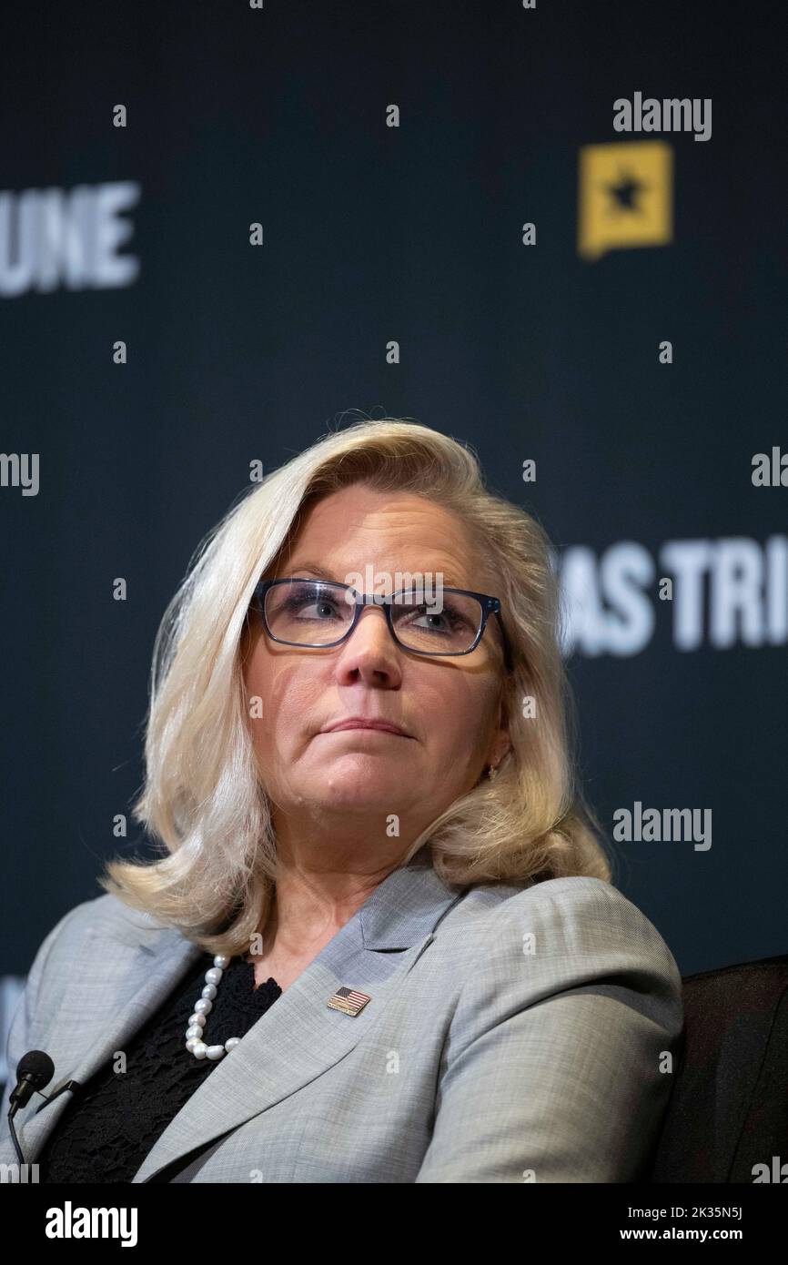 Austin, USA. 24. September 2022. LIZ CHENEY, R-Wyoming, Republikanerin ...
