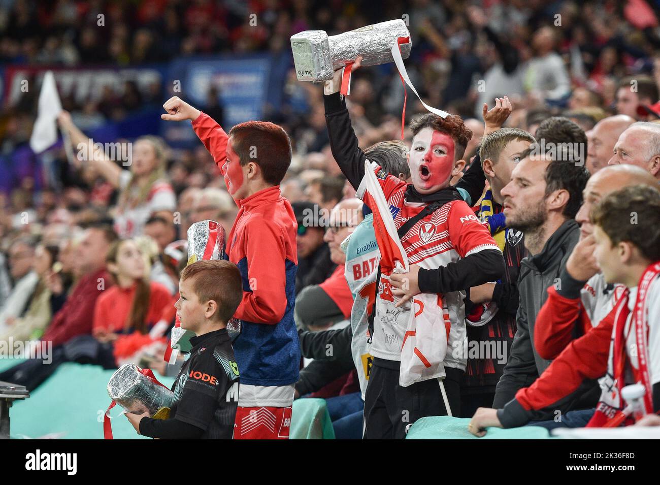 Manchester, England -24.. September 2022 - St. Helens Fans. Rugby ...
