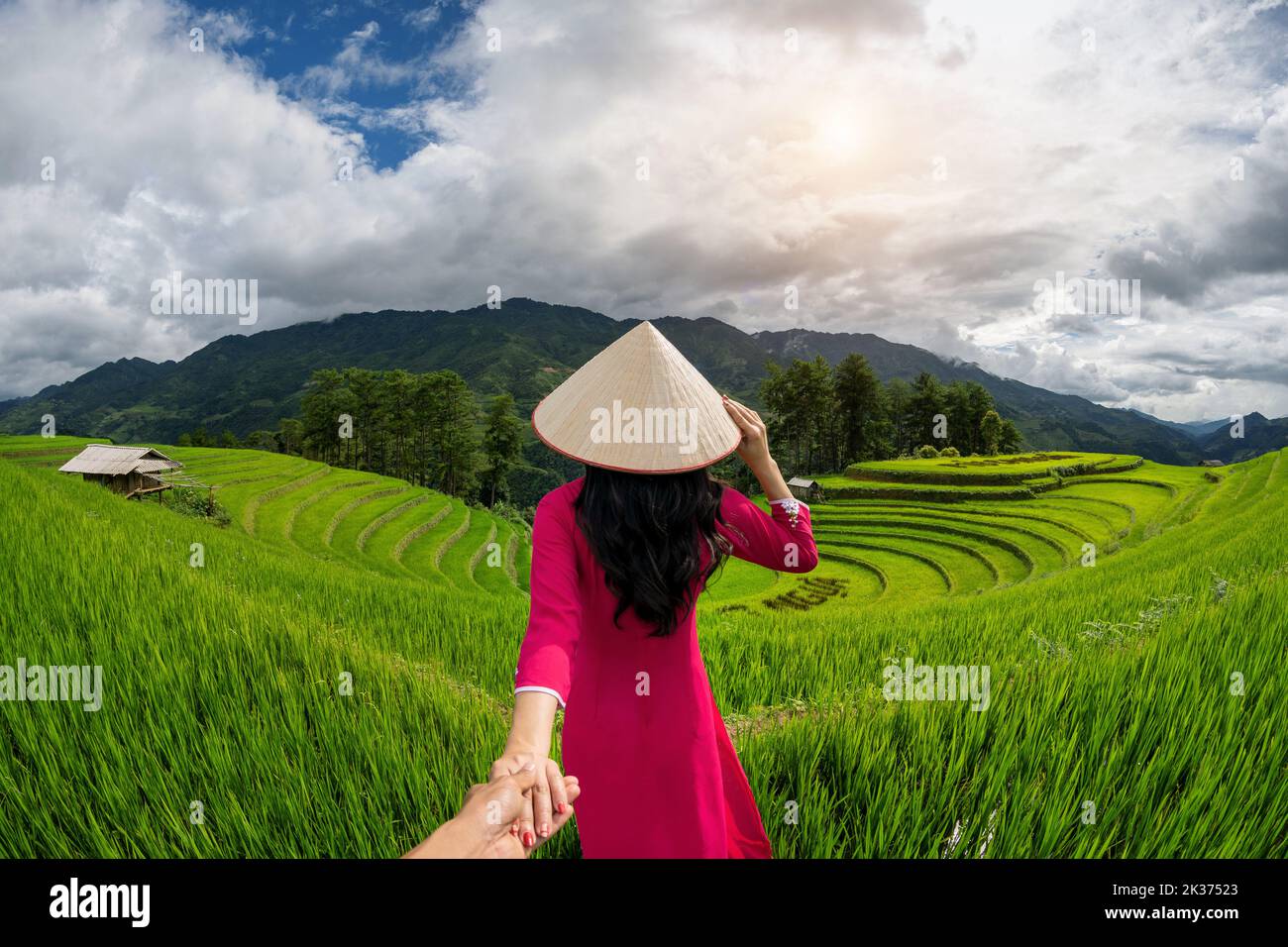 Vietnamesisches dorf und reisterrassen von mu cang chai -Fotos und ...