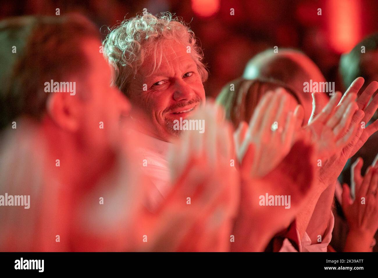 Thierry Bodson, Vorsitzender des FGTB-ABVV, auf einem Parteitag der ...