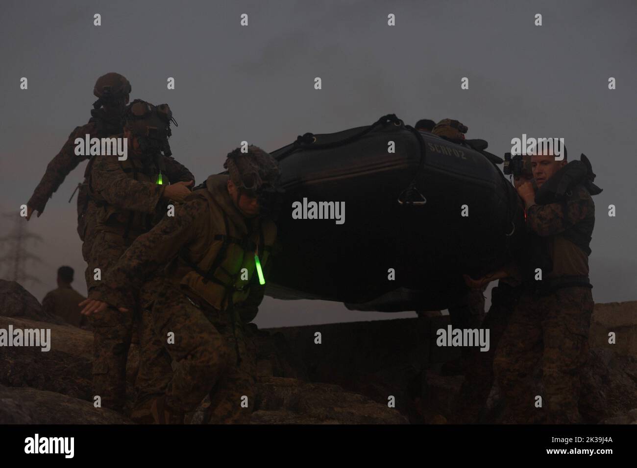 US-Marineinfanteristen mit 1. Bataillons, 2. Marine Regiment, führen ...