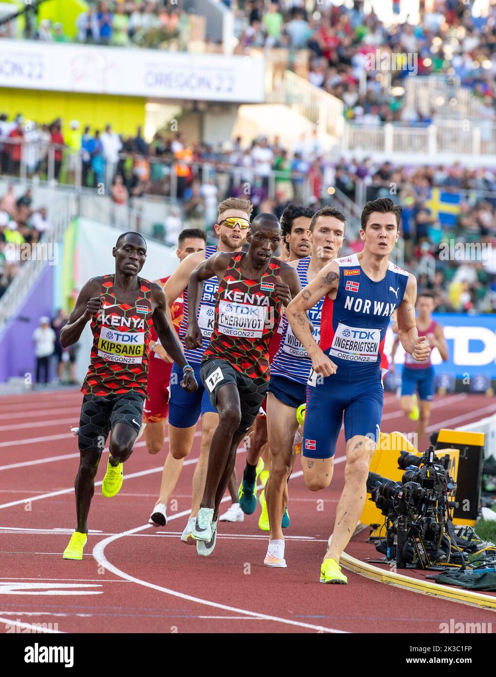 Abel Kipsang, Timothy Cheruiyot, Jakob Iingebrigtsen im Finale der ...