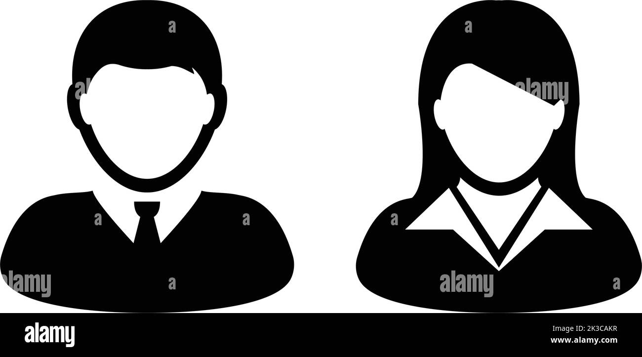 Avatar Icon Vektor männliche und weibliche Benutzer Person Profil ...