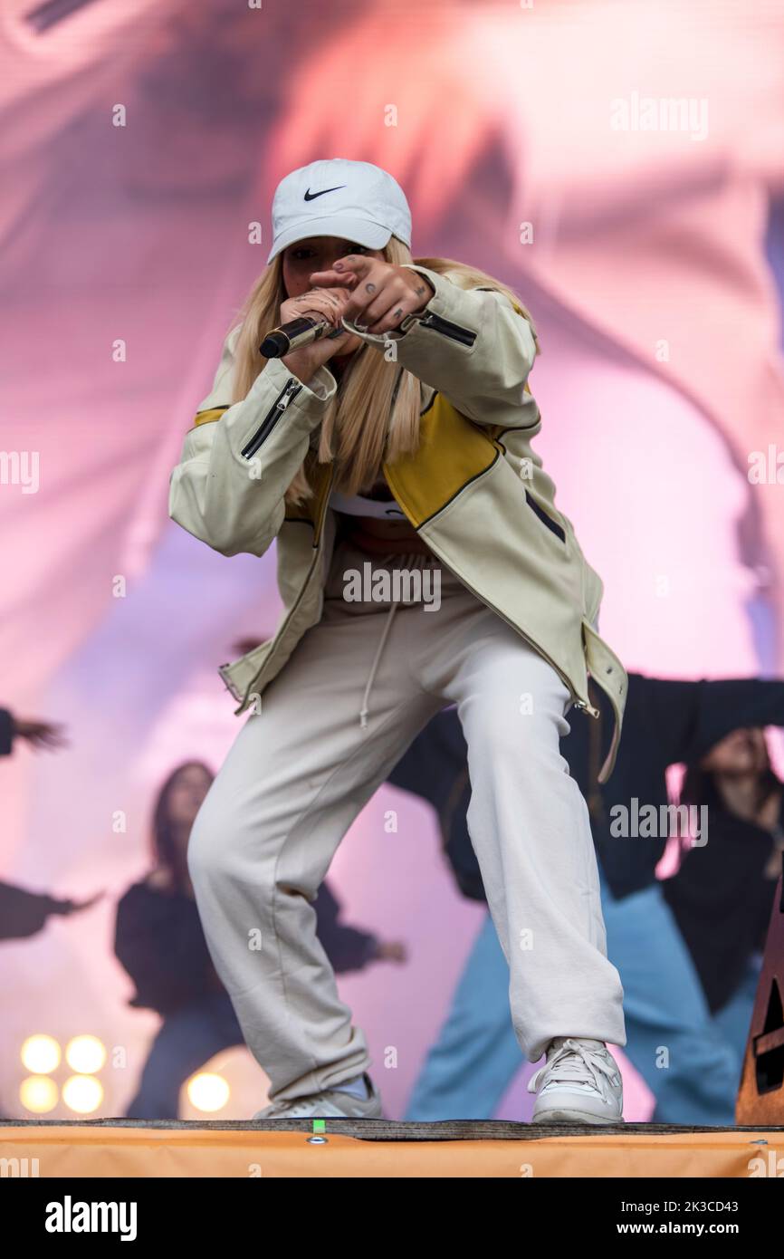 Der Schweizer Rapper Loredana tritt beim Lollapalooza Festival in ...