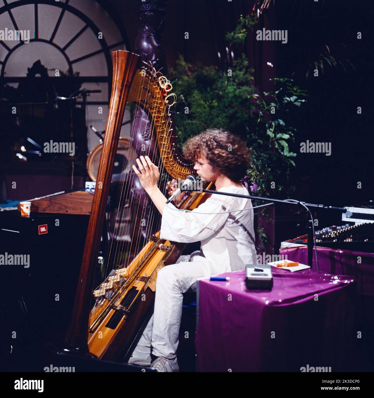 Andreas Vollenweider, Schweizer Musiker, Komponist, an der Harfe ...