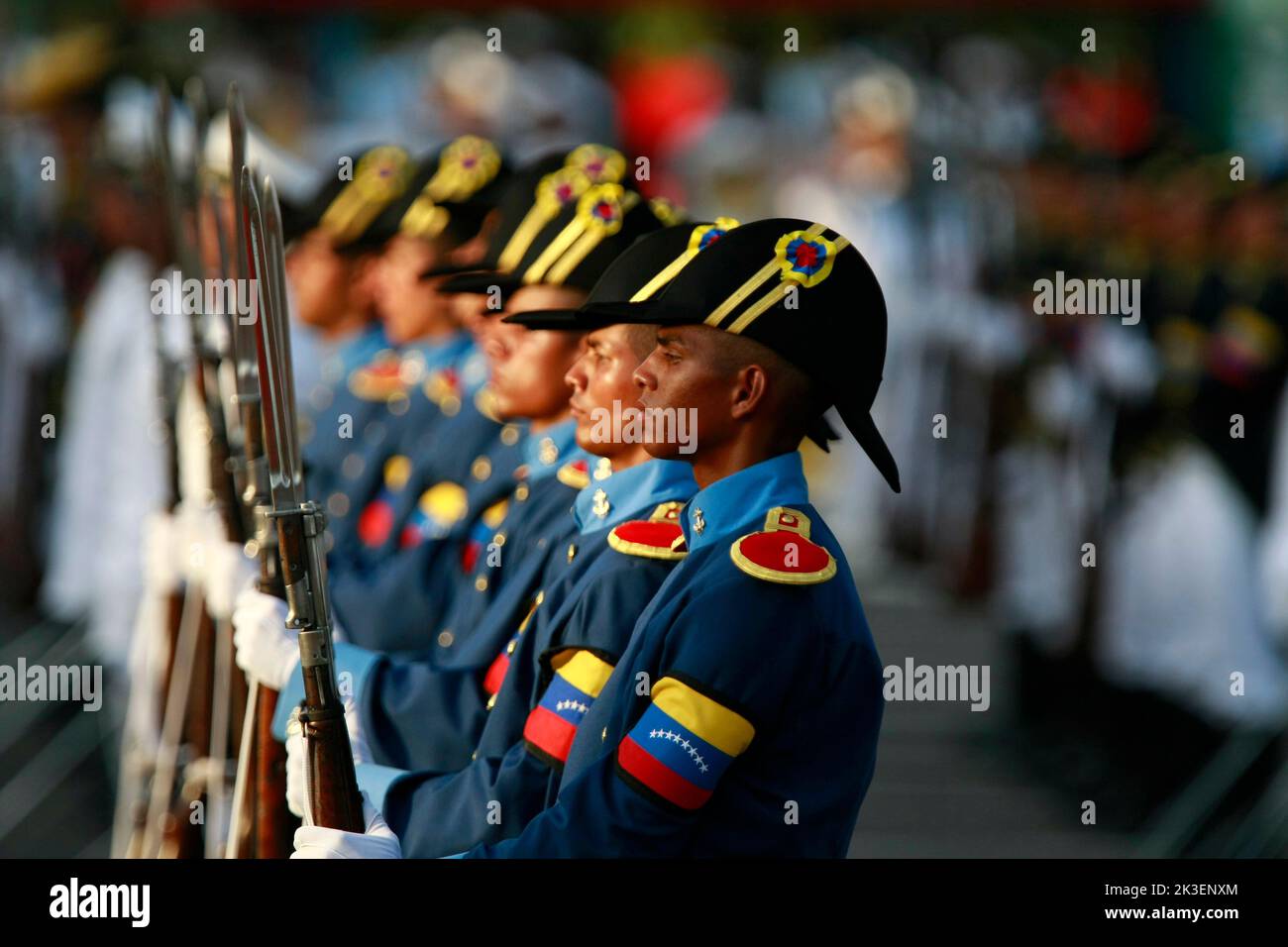 Maracaibo-Venezuela-24-07-2013. Soldat der venezolanischen Marine bei ...