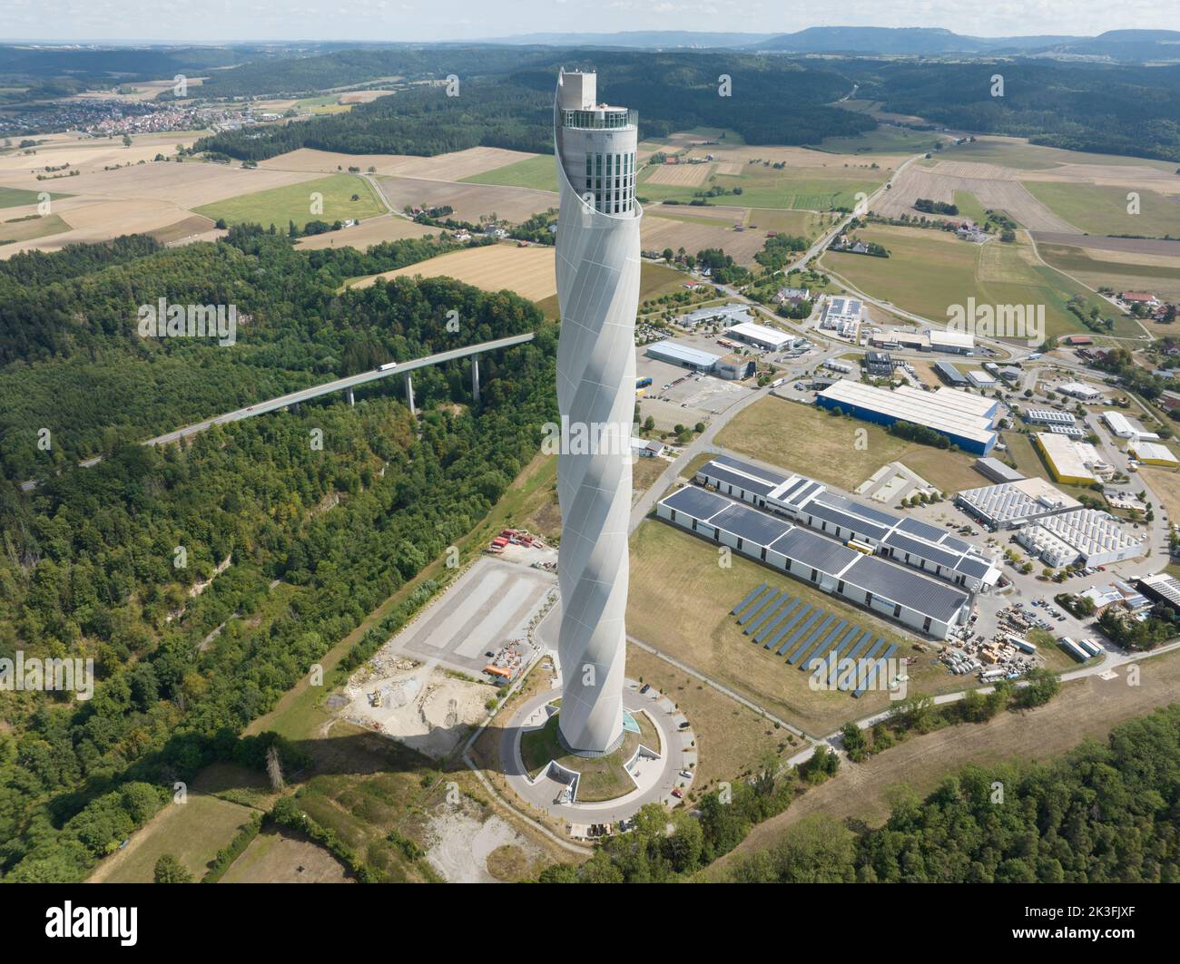 Rottweil, 15.. August 2022, Deutschland. Der TK Elevator Test Tower ist ...