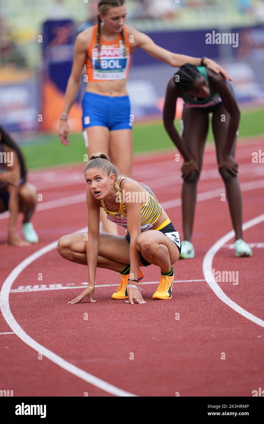 Alica Schmidt nimmt an den 400 Metern der Leichtathletik ...