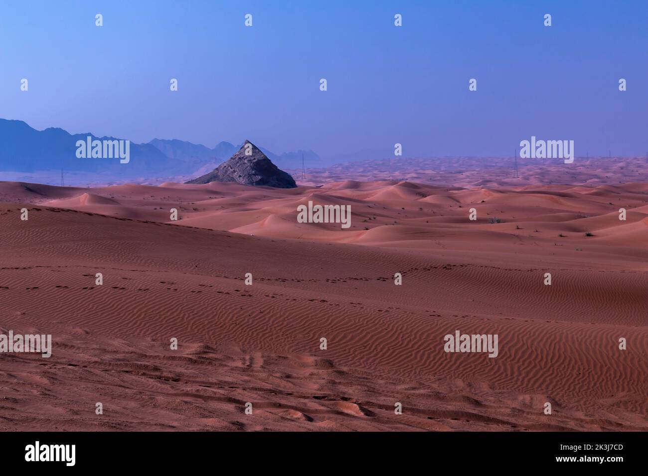Maleha-Wüste. Maleha ist eine große Düne in Sharjah, VAE. Fossile ...