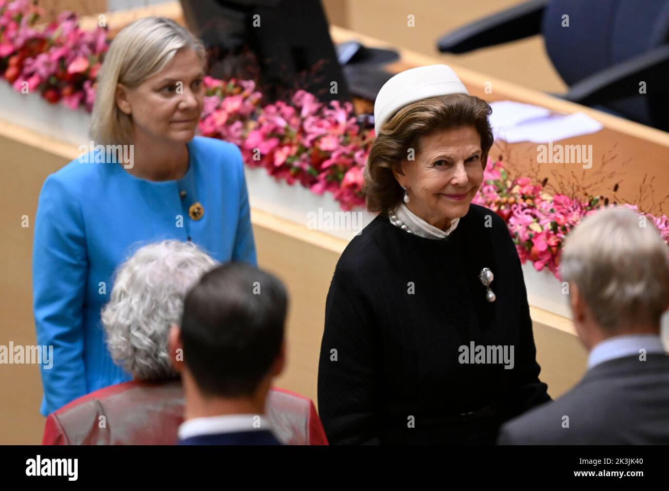 Premierministerin Magdalena Andersson und Königin Silvia bei der ...