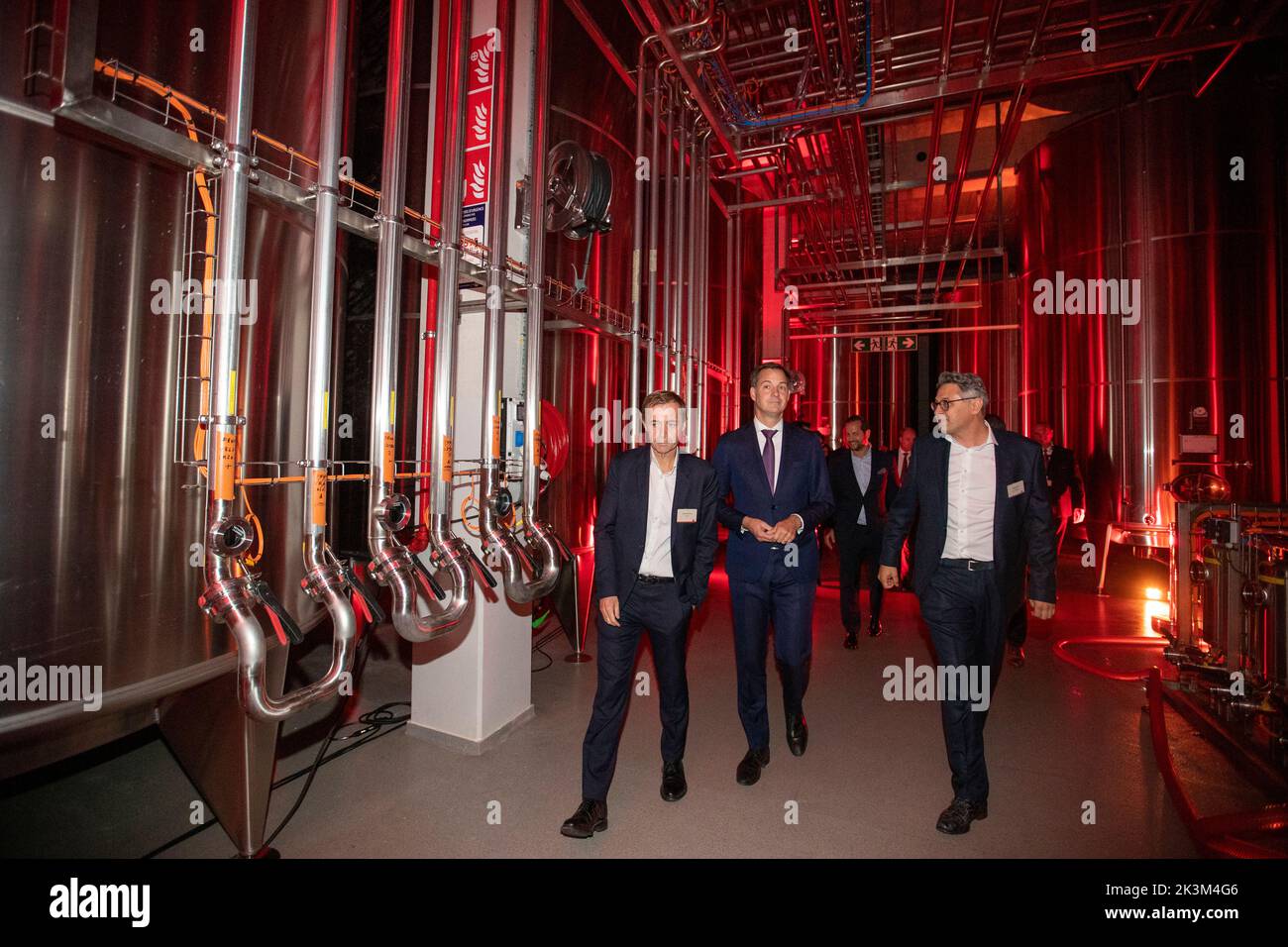 Xavier Piesvaux, CEO von Delhaize, und Alexander De Croo ...