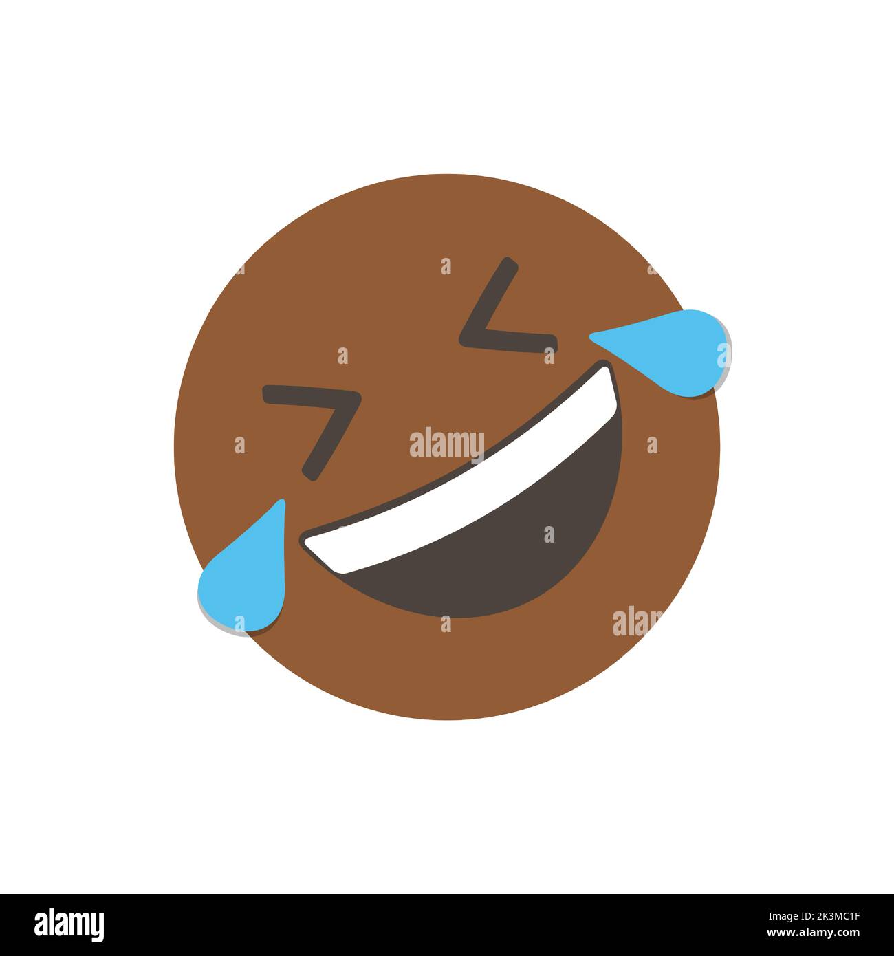 Lachend auf dem Boden Rollen. Vektor-Illustration. Emoji. Isoliert auf ...