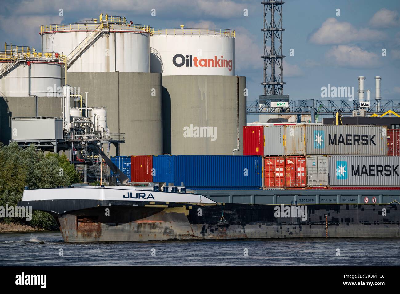 Duisburger Häfen, Tanklager der Oiltanking Deutschland GmbH, Großtanks ...
