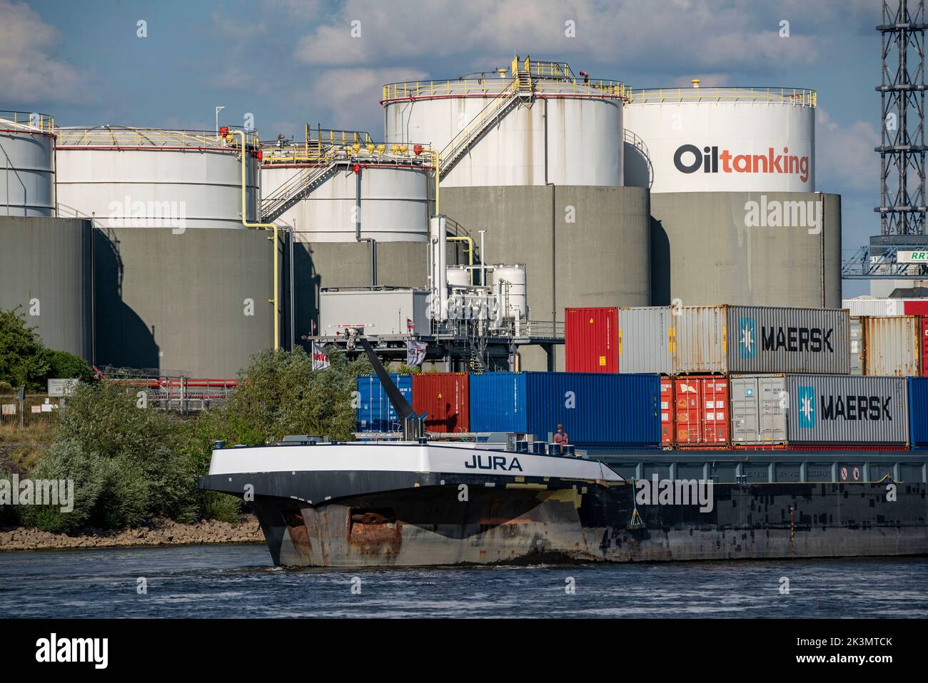 Duisburger Häfen, Tanklager der Oiltanking Deutschland GmbH, Großtanks ...