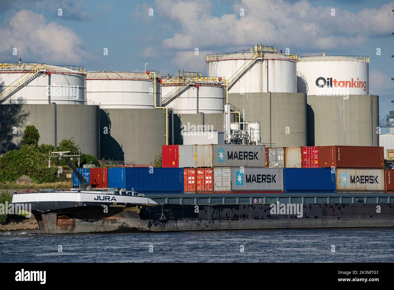 Duisburger Häfen, Tanklager der Oiltanking Deutschland GmbH, Großtanks ...