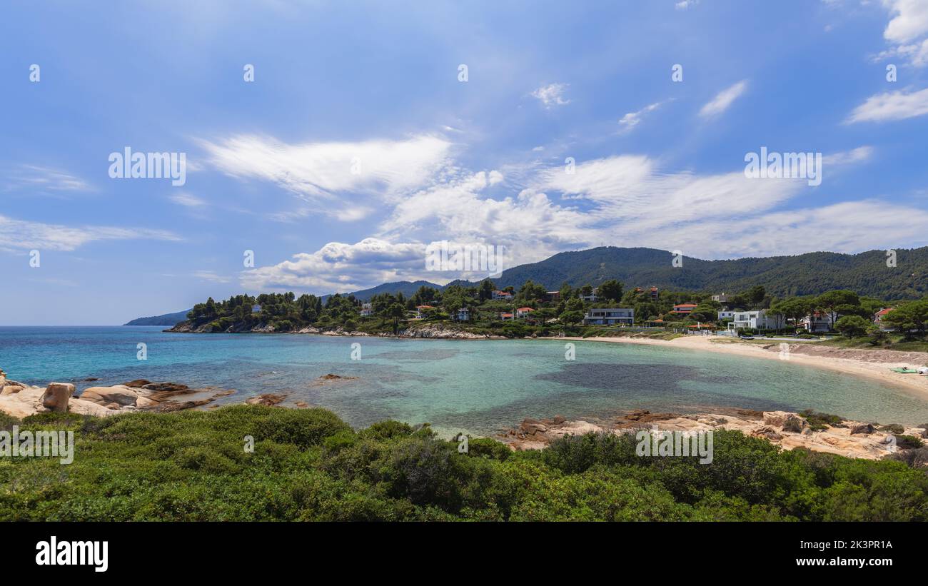 Der Strand Karydi ist der berühmteste Strand in der Bucht von ...
