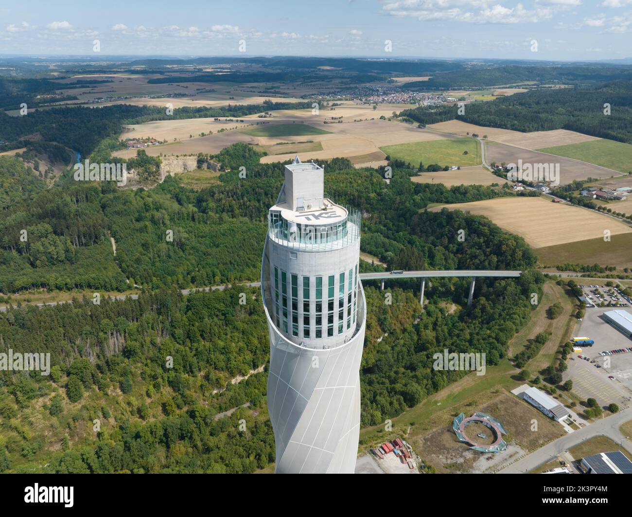 Rottweil, 15.. August 2022, Deutschland. Der TK Elevator Test Tower ist ...
