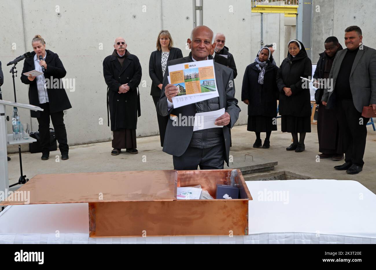 Klink, Deutschland. 28. September 2022. Bei der Grundsteinlegung für ...