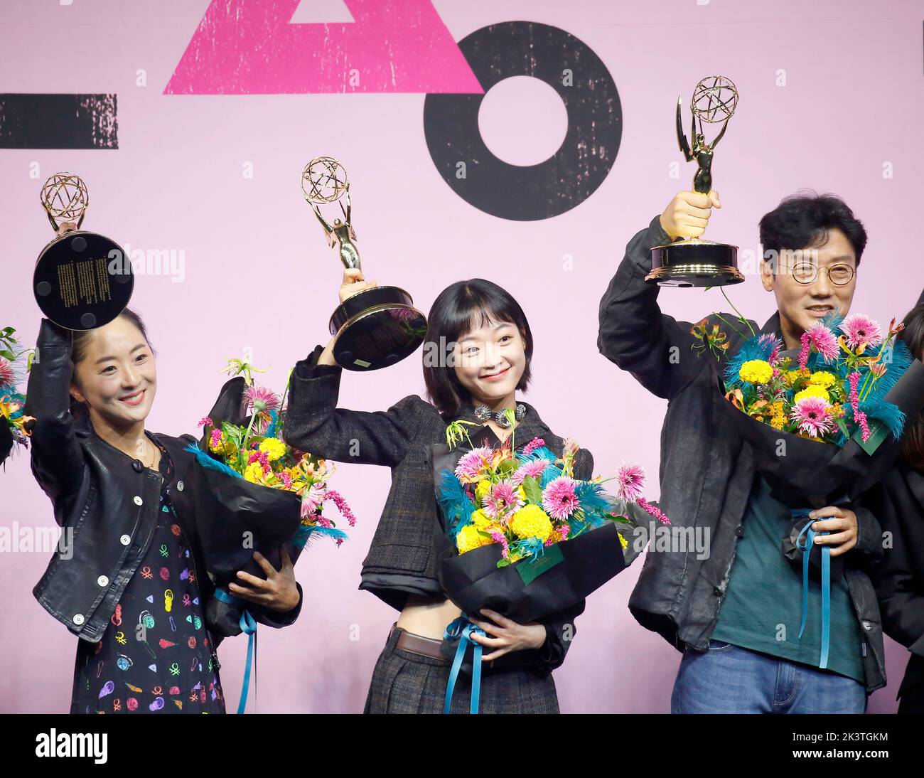(L-R) Chae Kyoung-Sun, Lee Yoo-Mi und Hwang Dong-Hyuk, 16. September ...