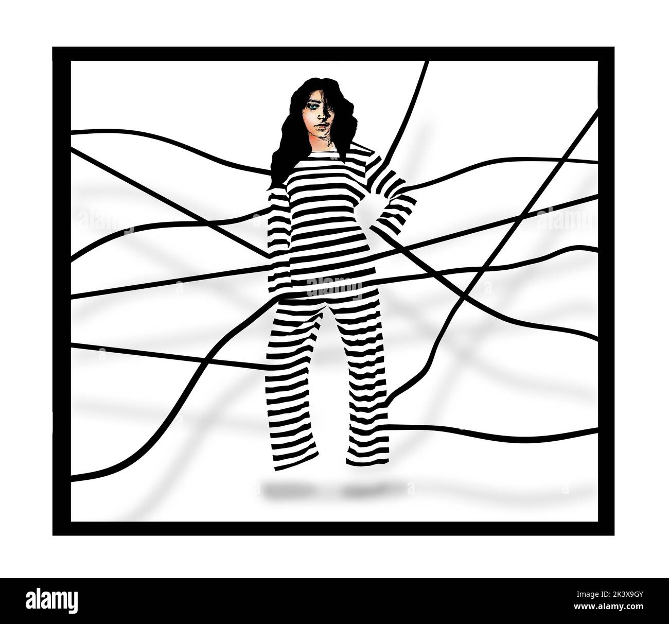 Female prisoner Ausgeschnittene Stockfotos und -bilder - Alamy
