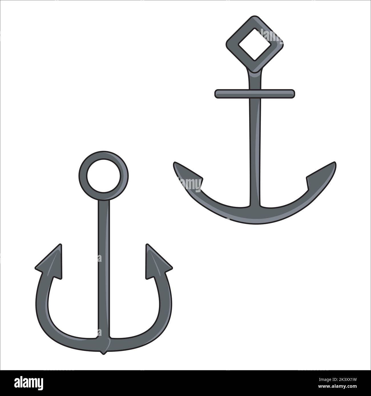 Logo zeichen symbol anker Stock-Vektorgrafiken kaufen - Alamy