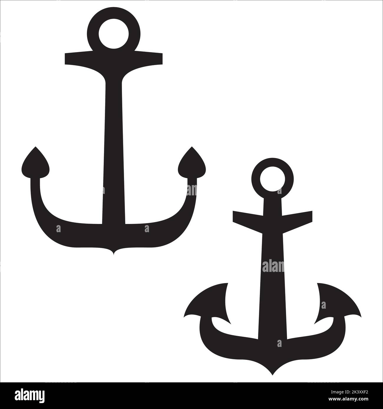 Logo zeichen symbol anker Stock-Vektorgrafiken kaufen - Alamy