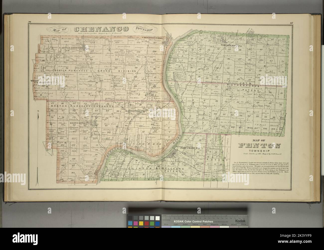 Karte von Chenango Township, Karte von Fenton Township kartografisch ...