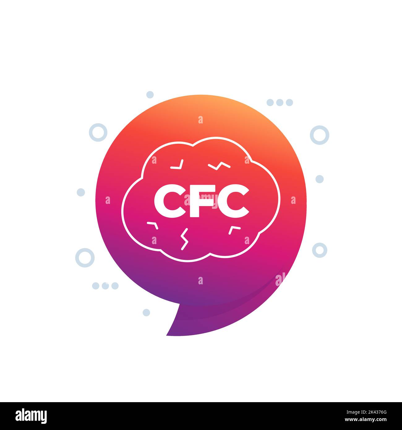 CFC- oder Freon-Vektor-Symbol mit einer Wolke Stock-Vektorgrafik - Alamy