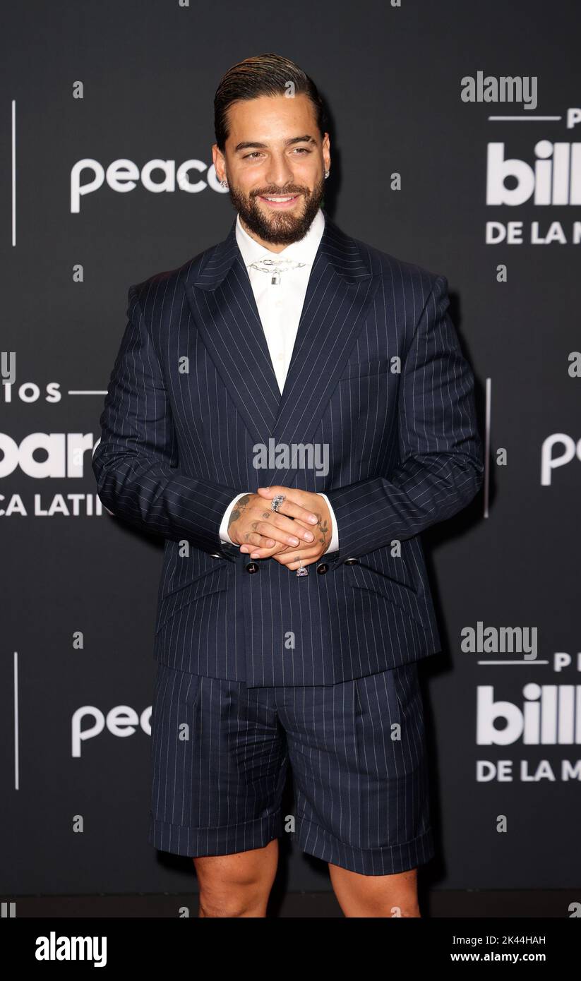 CORAL GABLES, FLORIDA - 29 2022. SEPTEMBER: Maluma nimmt am 29 ...