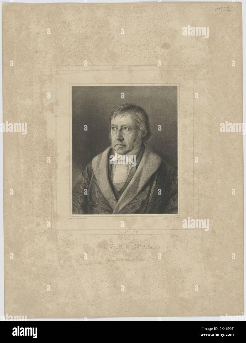 Georg wilhelm friedrich hegel portrait german philosopher -Fotos und ...