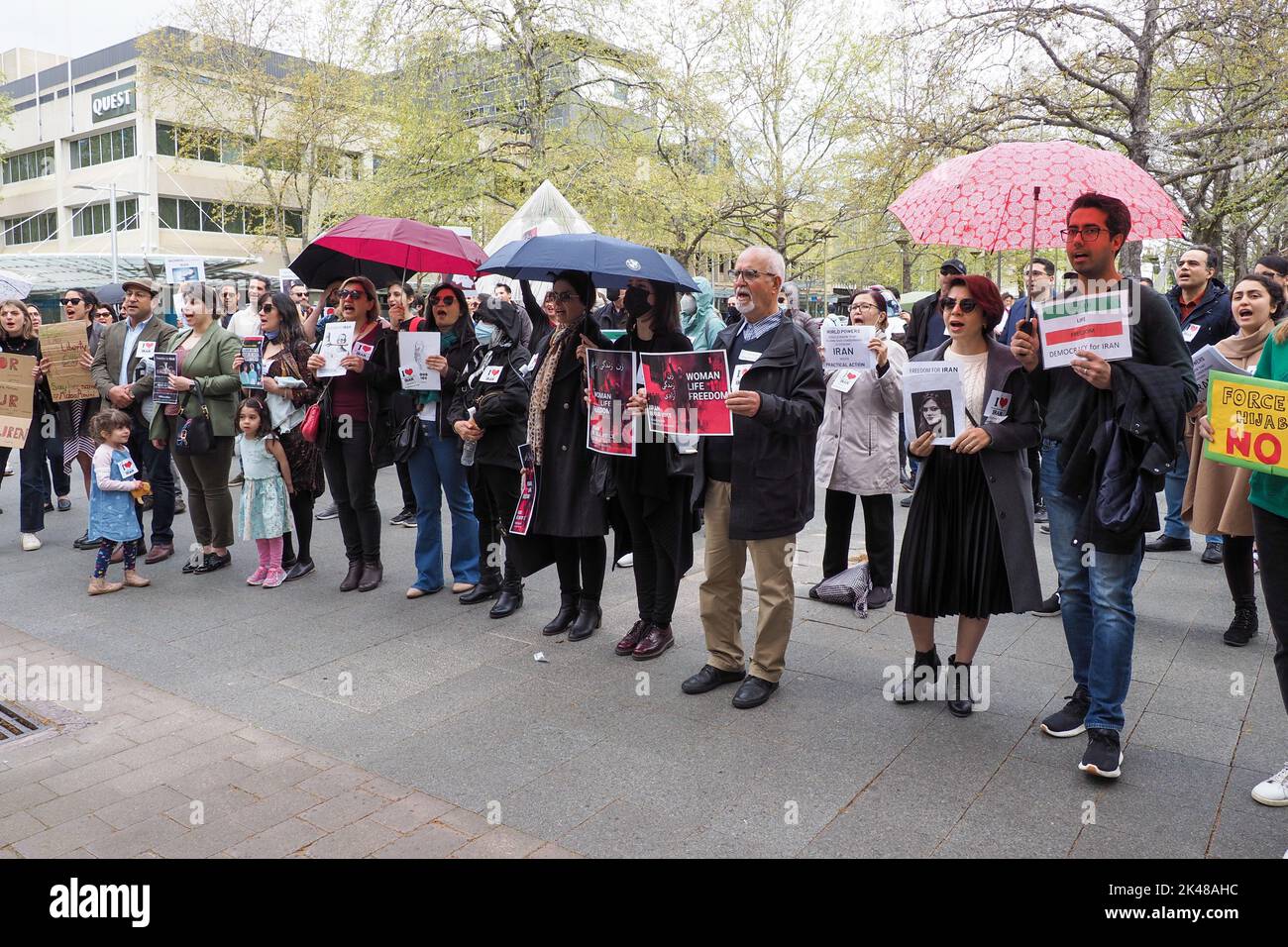Canberra, Australien. 01. Oktober 2022. Freedom for Iran-Kundgebung in ...