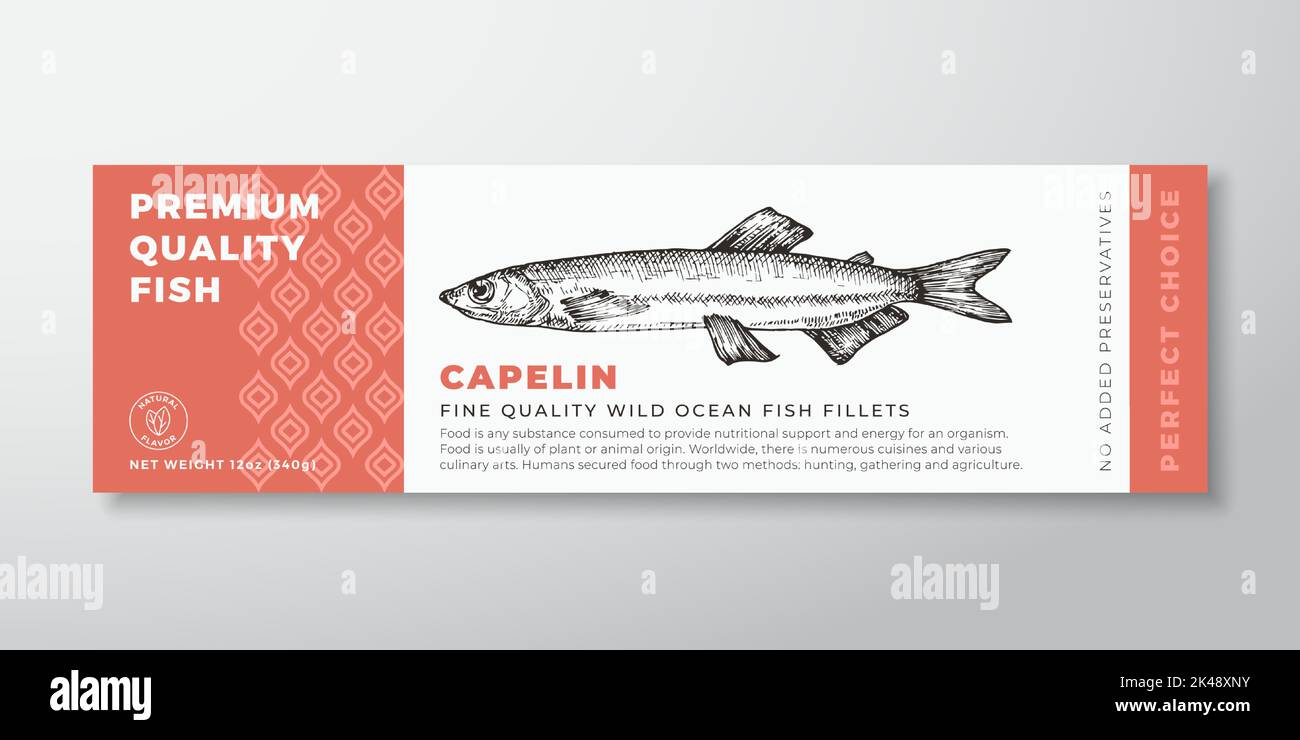 Premium-Qualität Capelin Vector Packaging Label Design Moderne ...