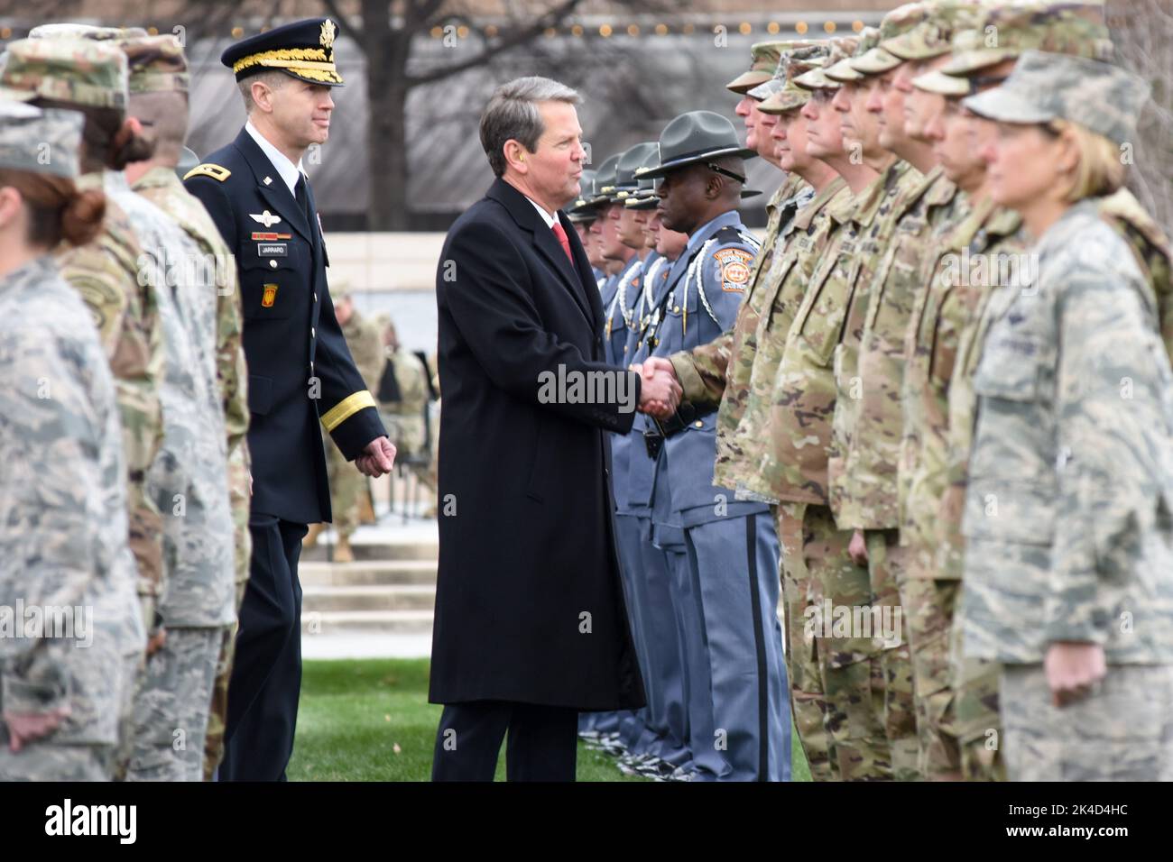 Der Gouverneur von Georgia, Brian Kemp, dankt am 14. Januar 2019 ...