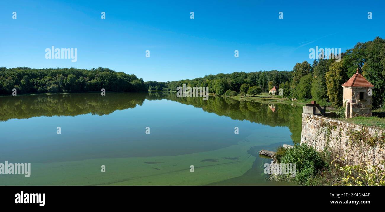 Troncais Land . Troncais-Teich. Allier-Abteilung. Auvergne Rhone Alpes ...