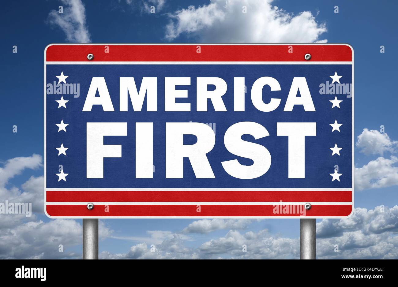 America first slogan -Fotos und -Bildmaterial in hoher Auflösung – Alamy
