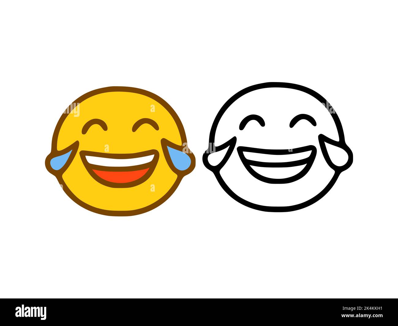 Lachen zu tränen Stock-Vektorgrafiken kaufen - Alamy