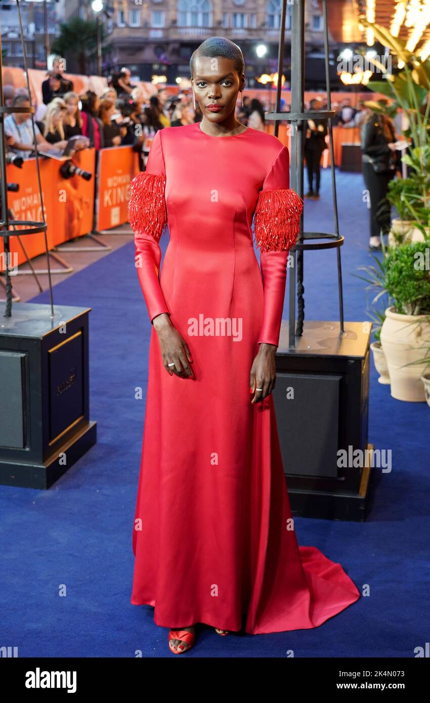 Sheila Atim bei der Woman King Premiere im Odeon Luxe, Leicester Square ...