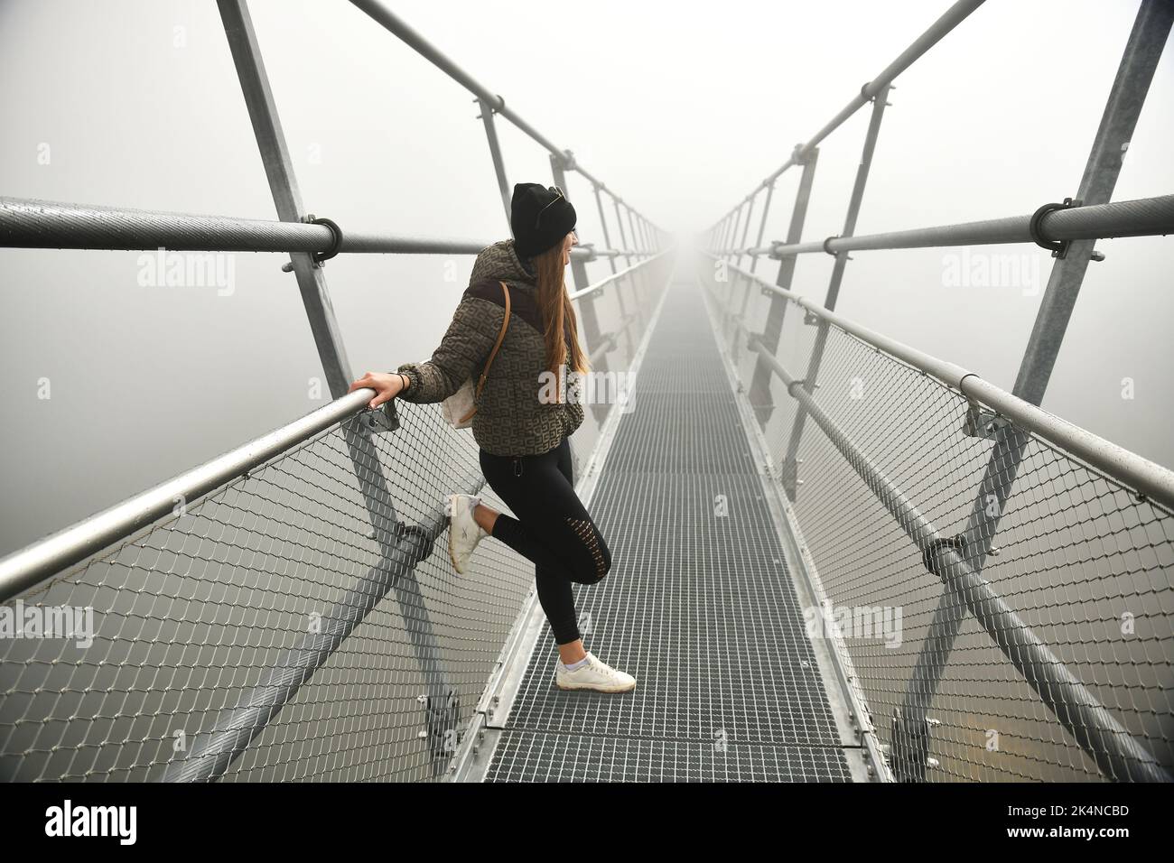 Die längste Hängebrücke der Welt, Sky Bridge 721 im Bergresort Dolni Morava, Tschechische ...
