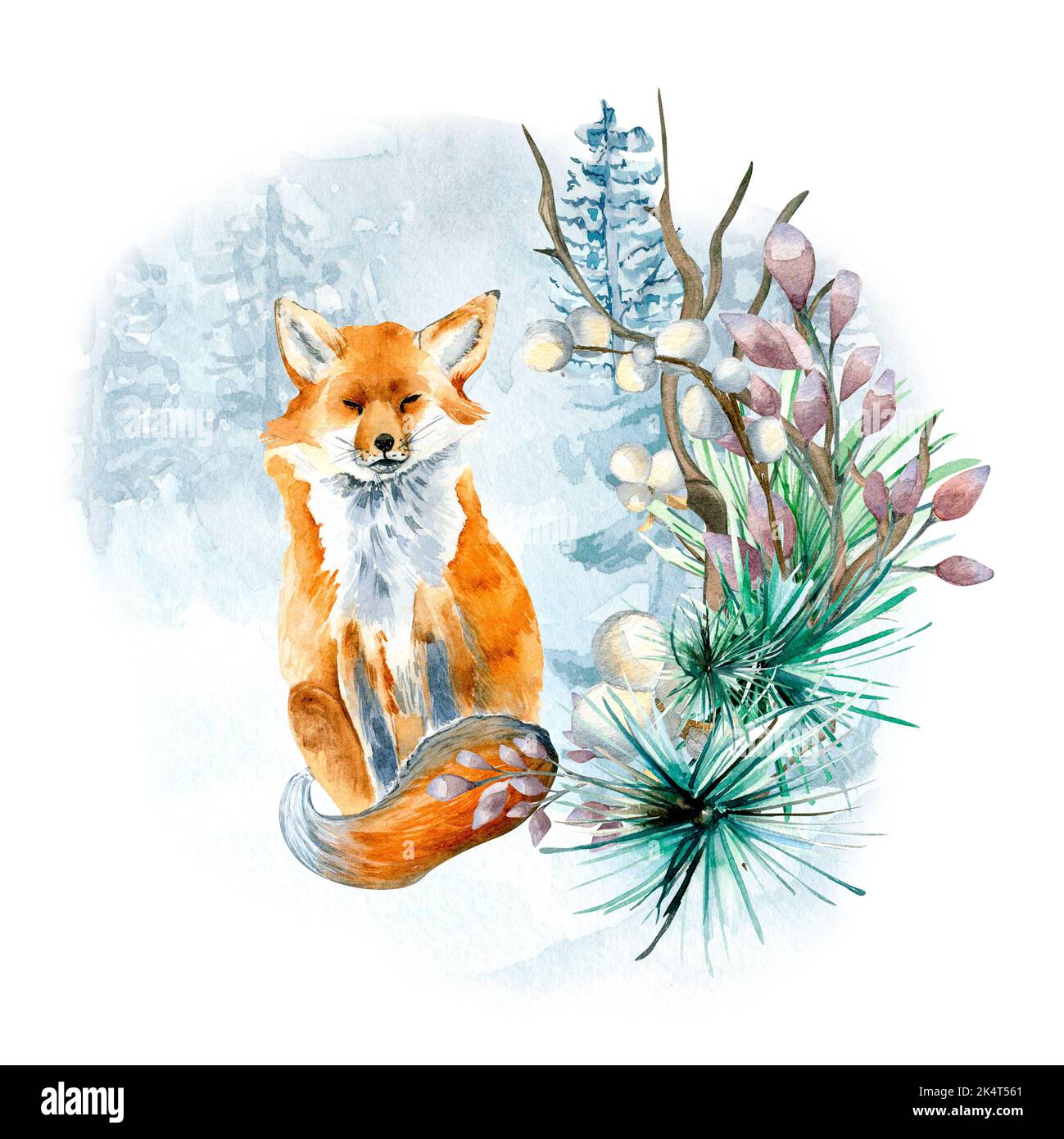 Fuchs aquarell illustration -Fotos und -Bildmaterial in hoher Auflösung ...